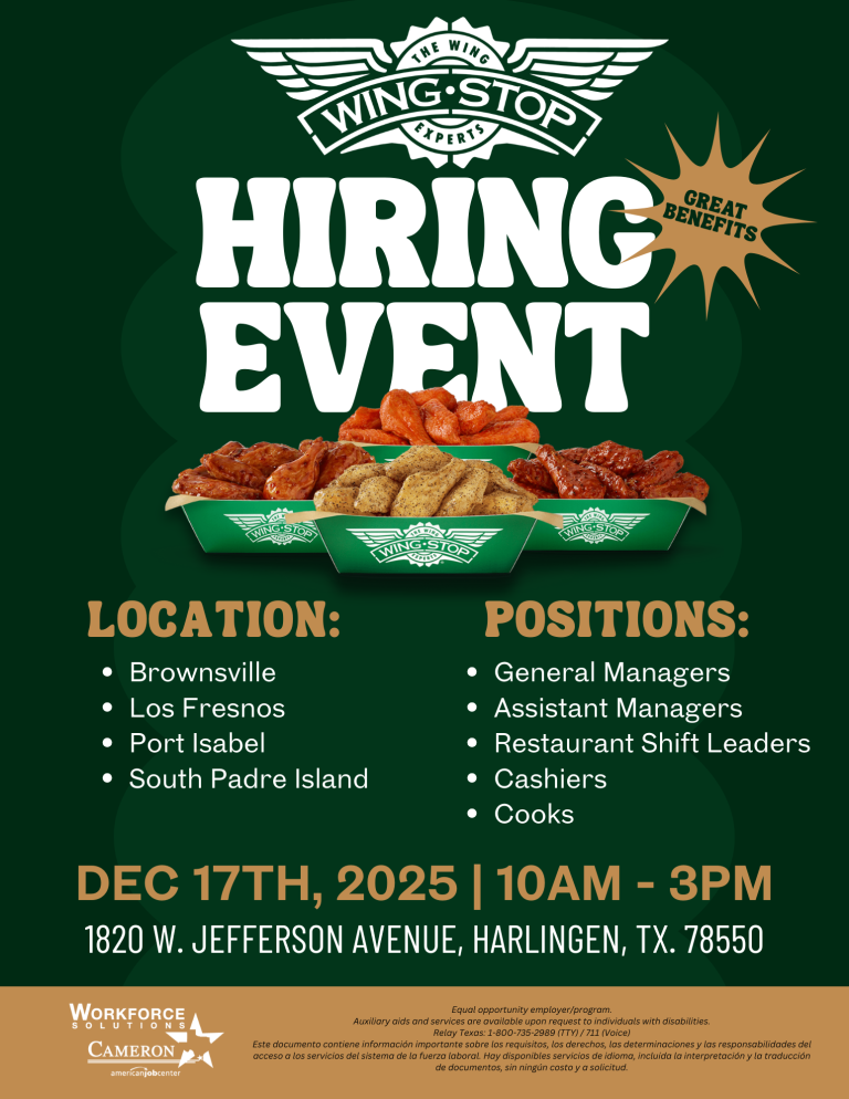 Events from December 21, 2026 – November 4, 2026 | Workforce Solutions ...