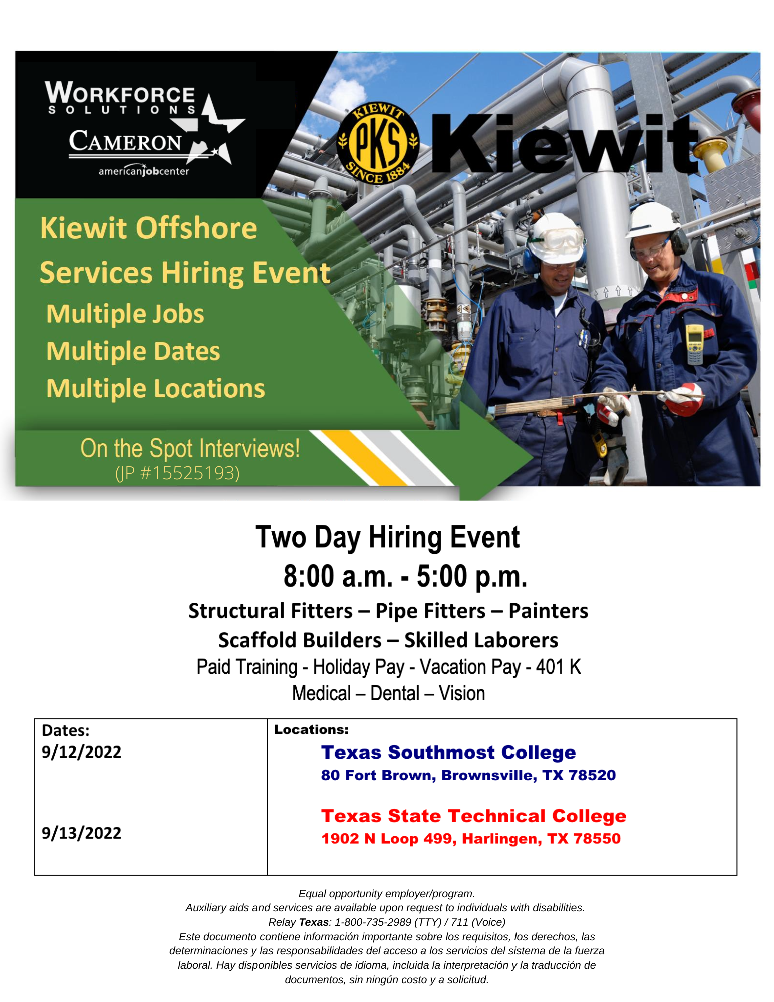 JobsNow-San Benito | Workforce Solutions Cameron