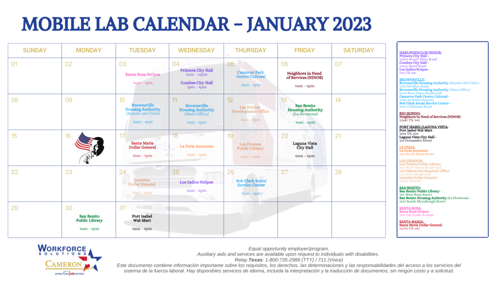 Events for October 2025 | Workforce Solutions Cameron