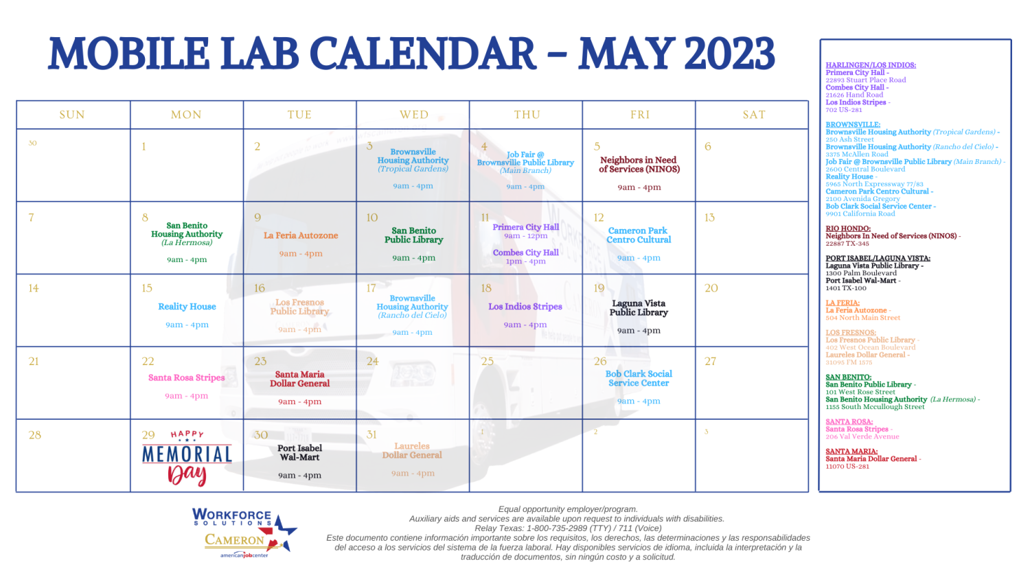 Events for May 2025 | Workforce Solutions Cameron