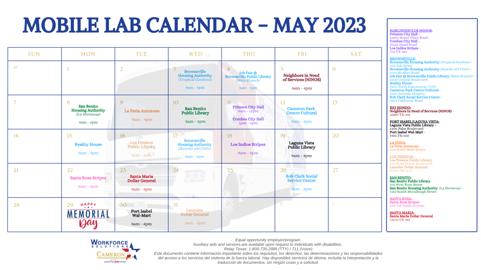 Events for May 2025 | Workforce Solutions Cameron