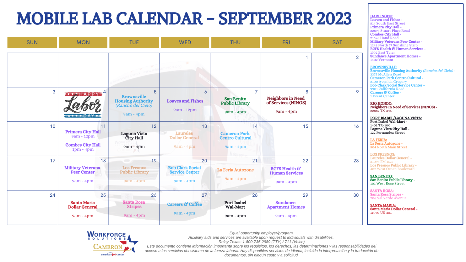 Events for December 2025 | Workforce Solutions Cameron