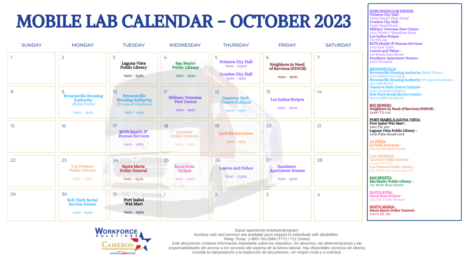 Events for October 2025 | Workforce Solutions Cameron