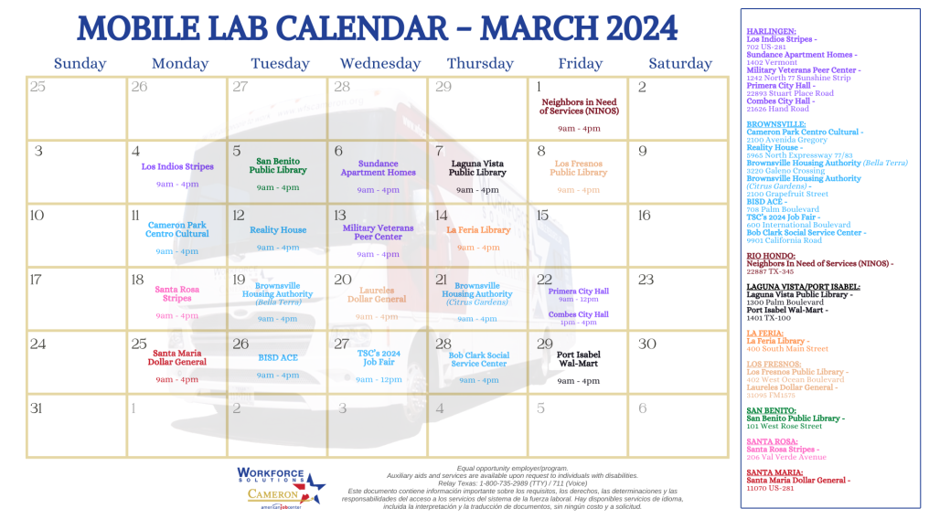 Events from April 5 – July 25 | Workforce Solutions Cameron