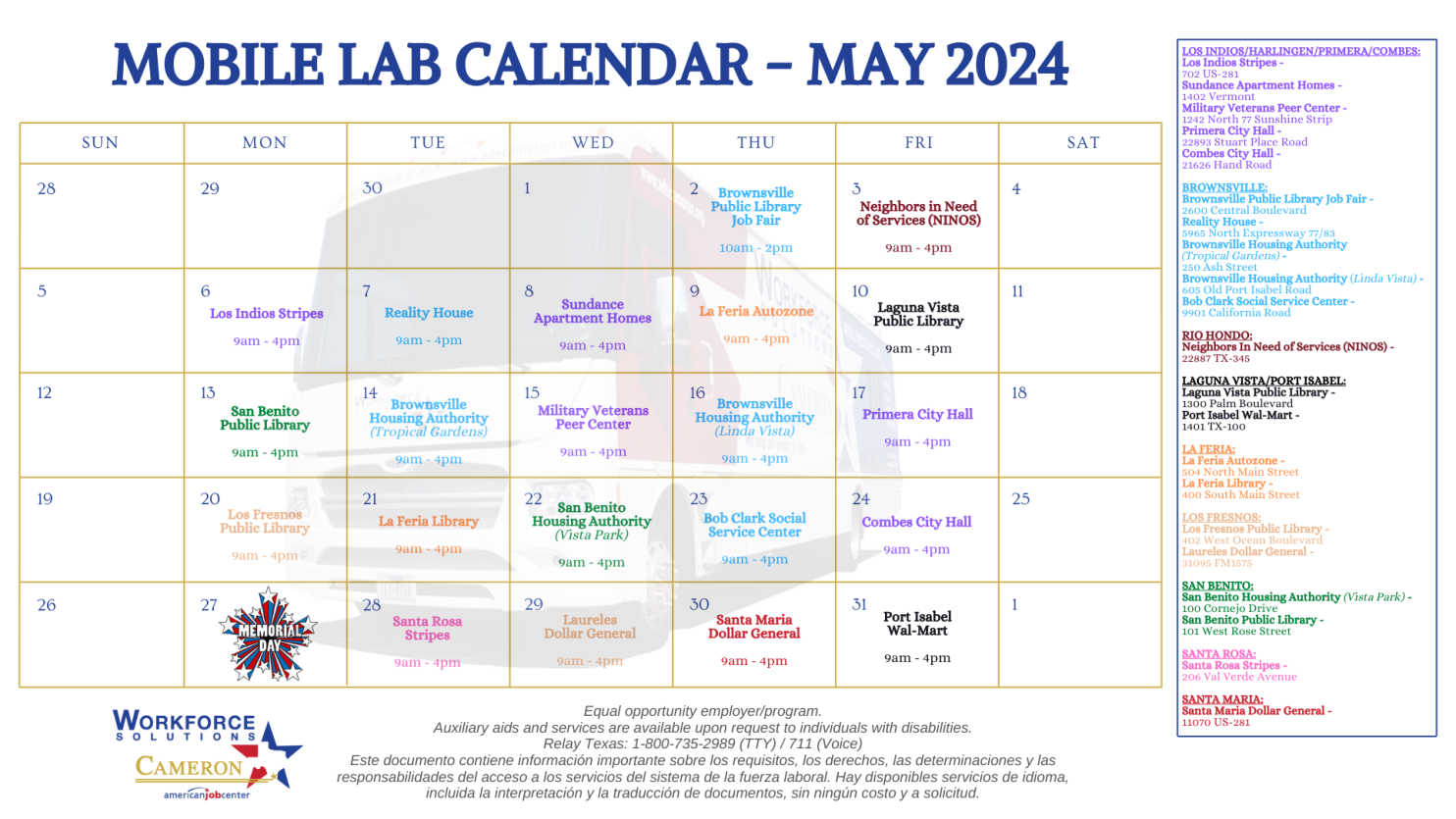 Events for October 2025 | Workforce Solutions Cameron