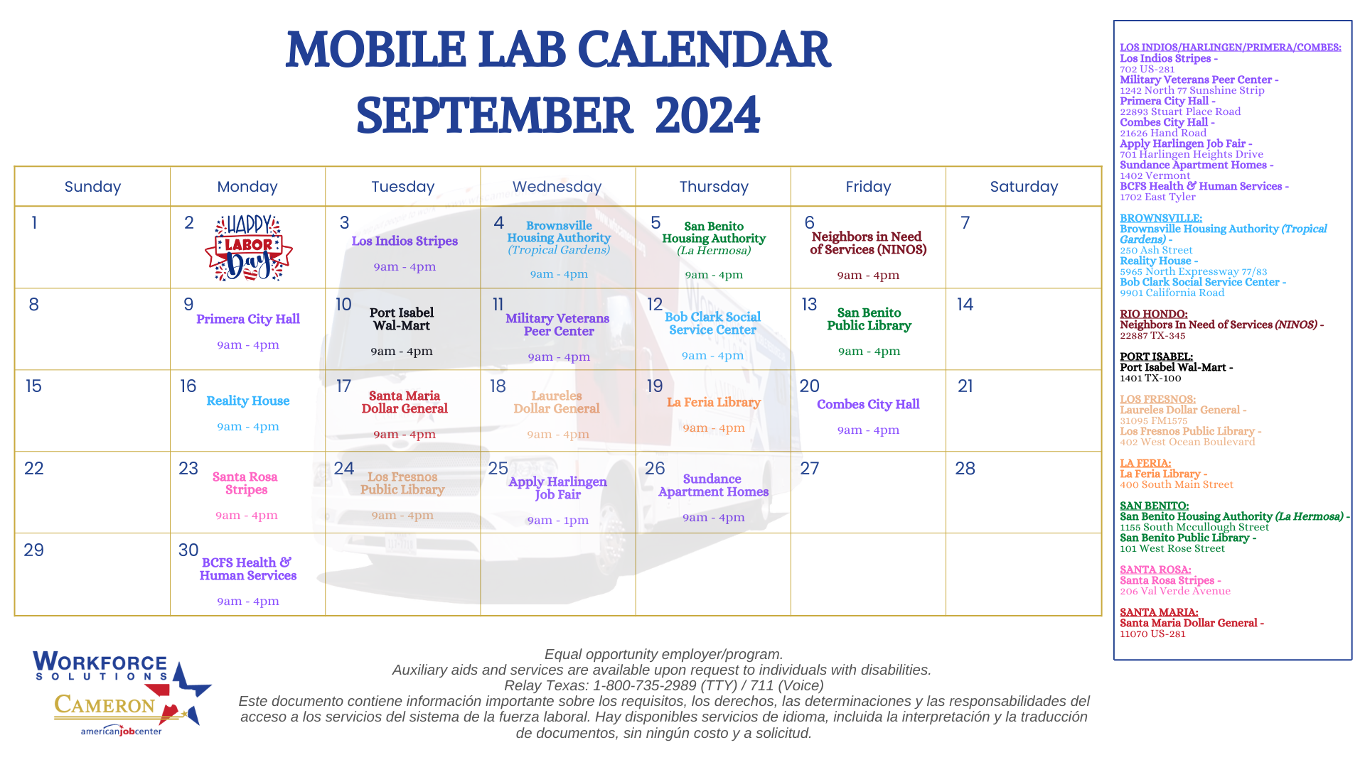 Events from September 1 – August 23 | Workforce Solutions Cameron