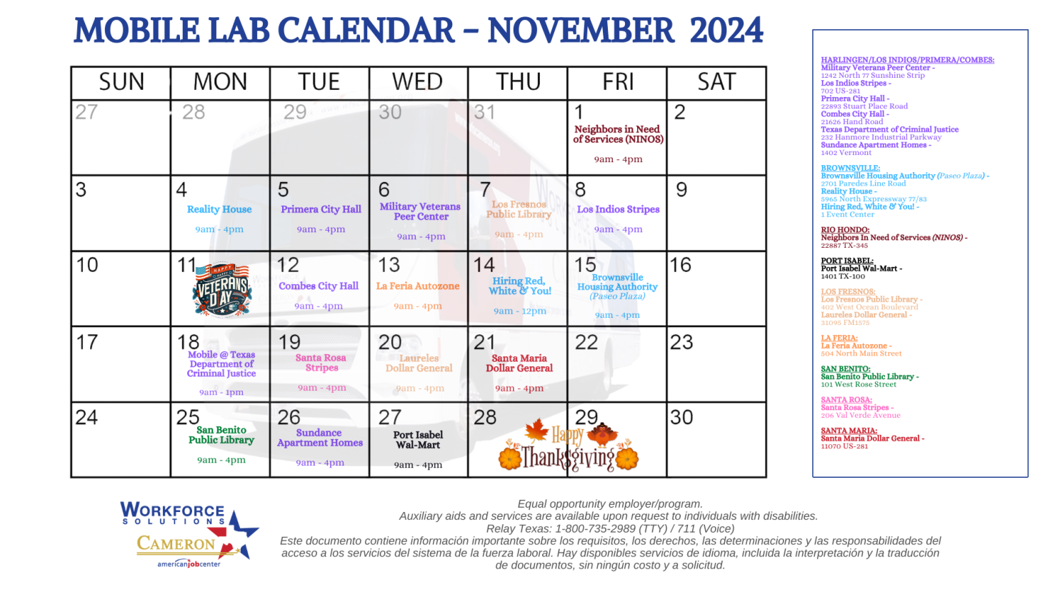 Events from December 1 – October 30 | Workforce Solutions Cameron