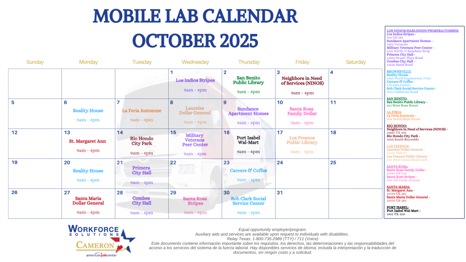 Events for December 2025 | Workforce Solutions Cameron