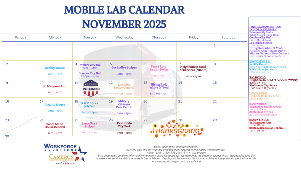 Events for April 2026 | Workforce Solutions Cameron